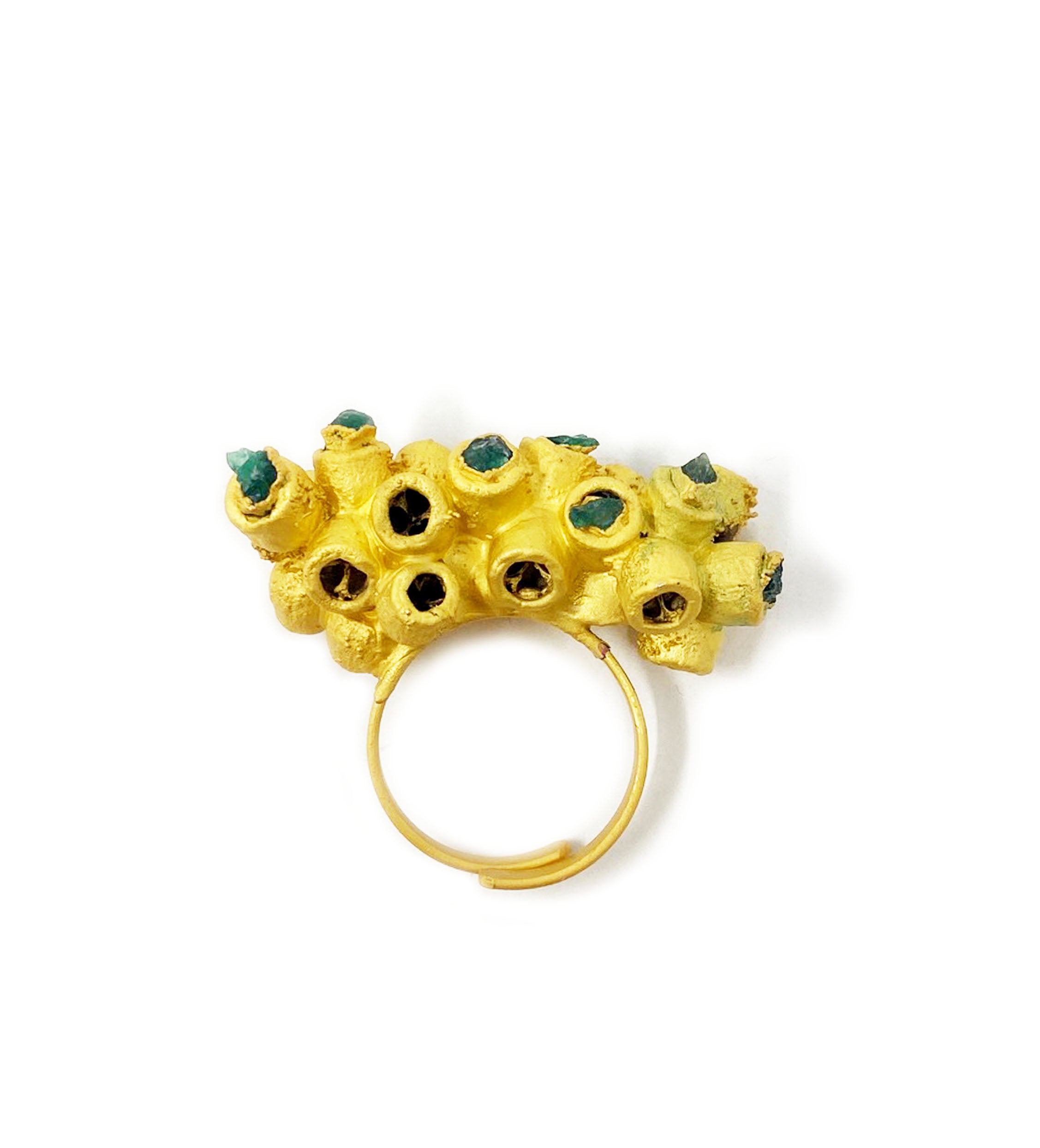Irregular Seed Pod Emerald Ring – Ibu Movement